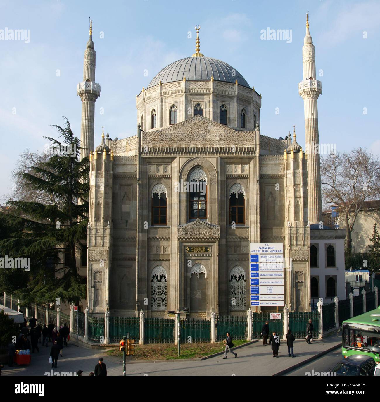 Located in Istanbul, Turkey Pertevniyal Valide Sultan Mosque was built ...