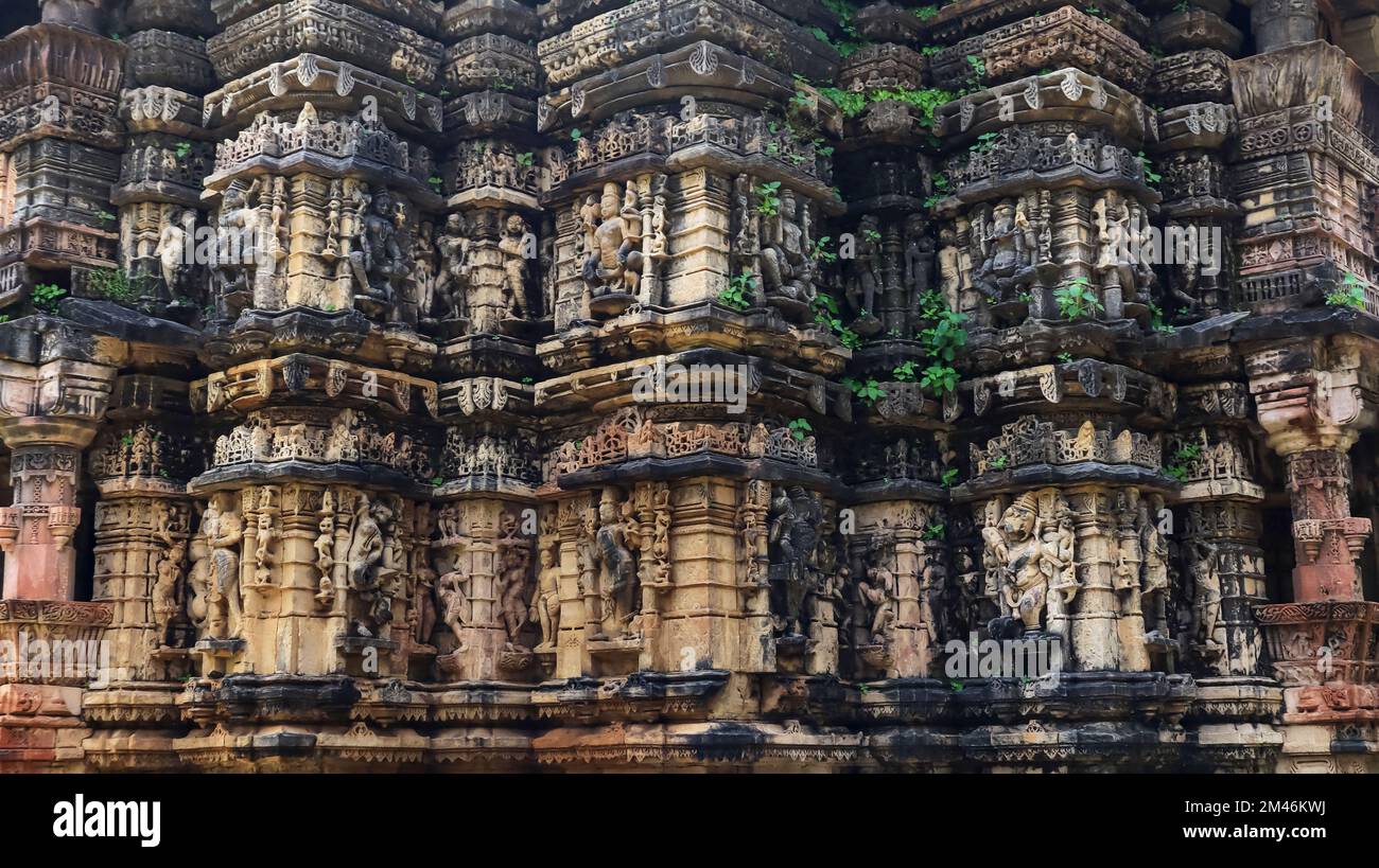 Sculptures of Hindu God and Goddess on Temple of Shri Sharneshwar ...