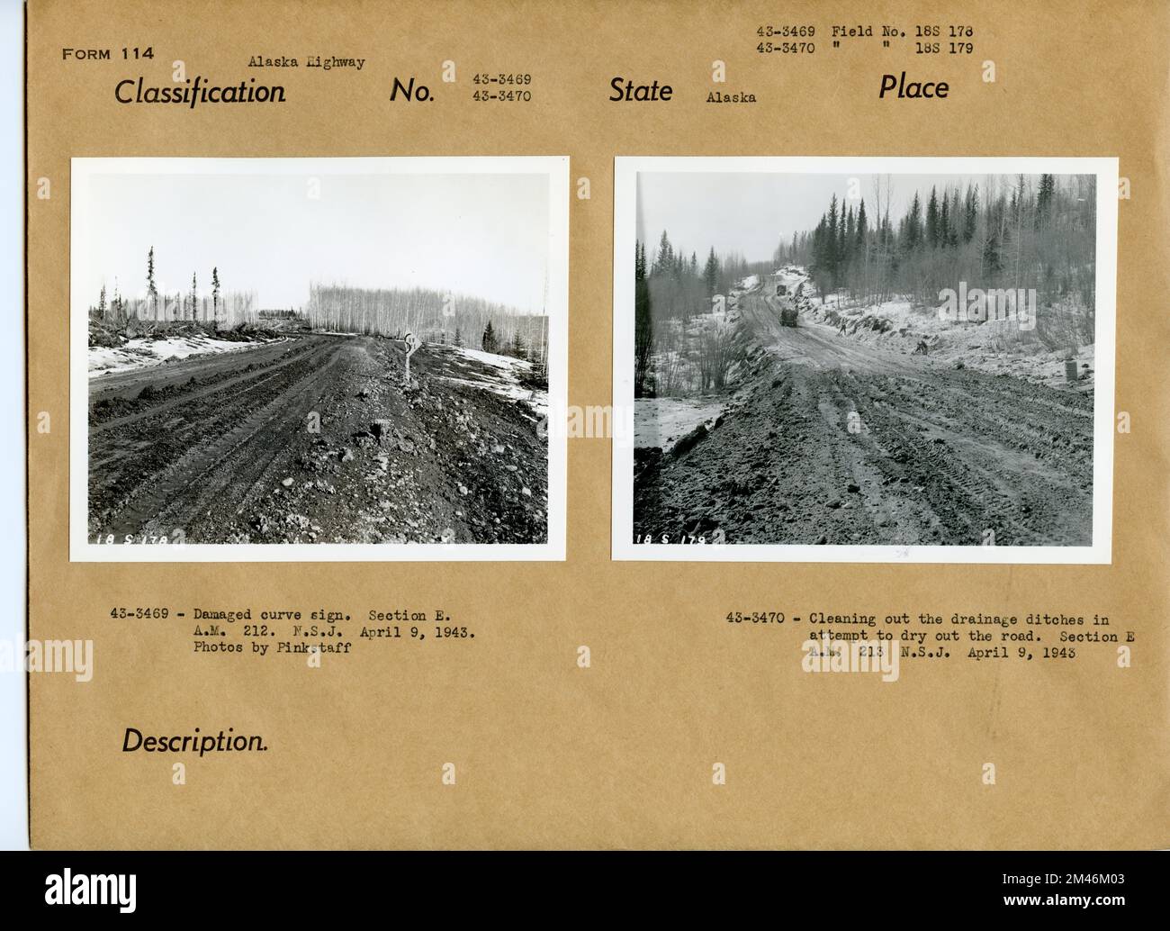 Damaged Curve Sign and Maintenance of Drainage Ditches. Original ...