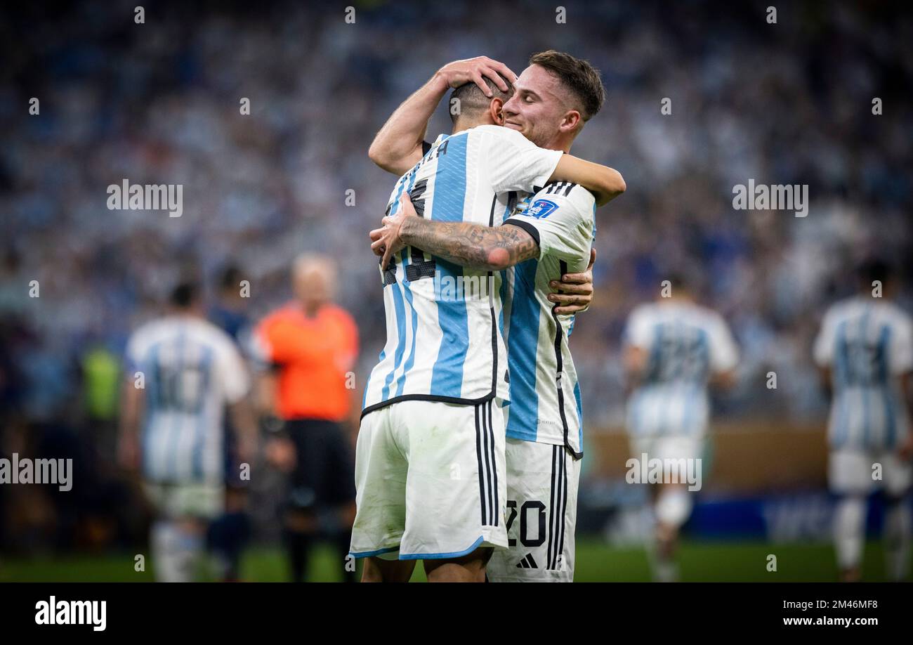 Doha, Qatar. 18th Dec, 2022. Angel Di Maria (Arg) celebrate the goal ...