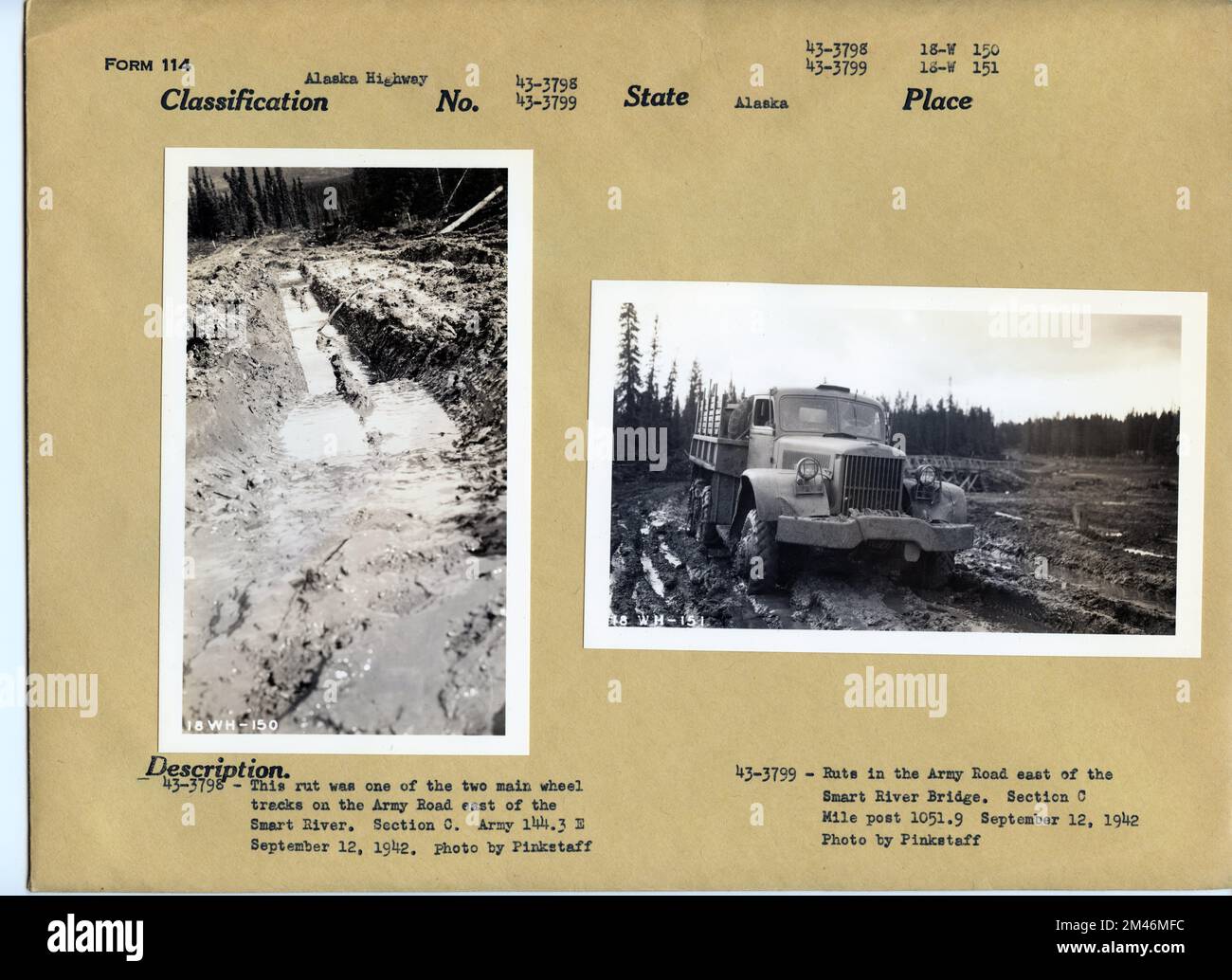 Ruts in Road near Smart River Bridge. Original caption: 43-3798: This ...