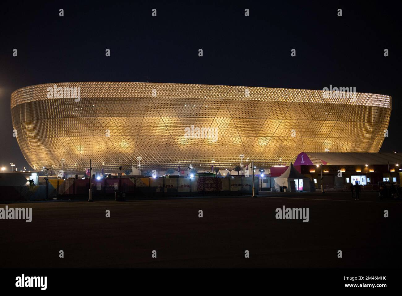 Lusail Stadium lighted up the day before the final of FIFA World Cup ...