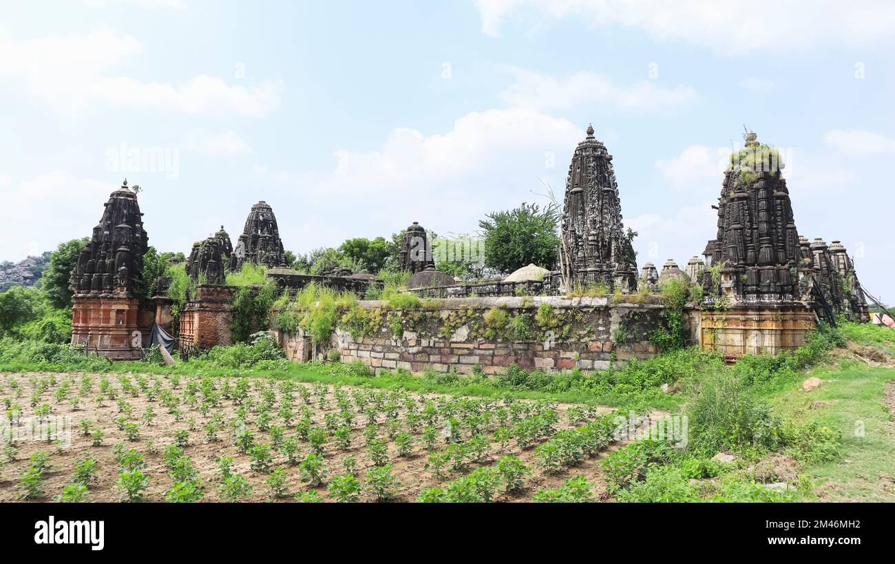 Temple Domes of Ancient Ruined Digambar Jain Temple Near Sabli ...
