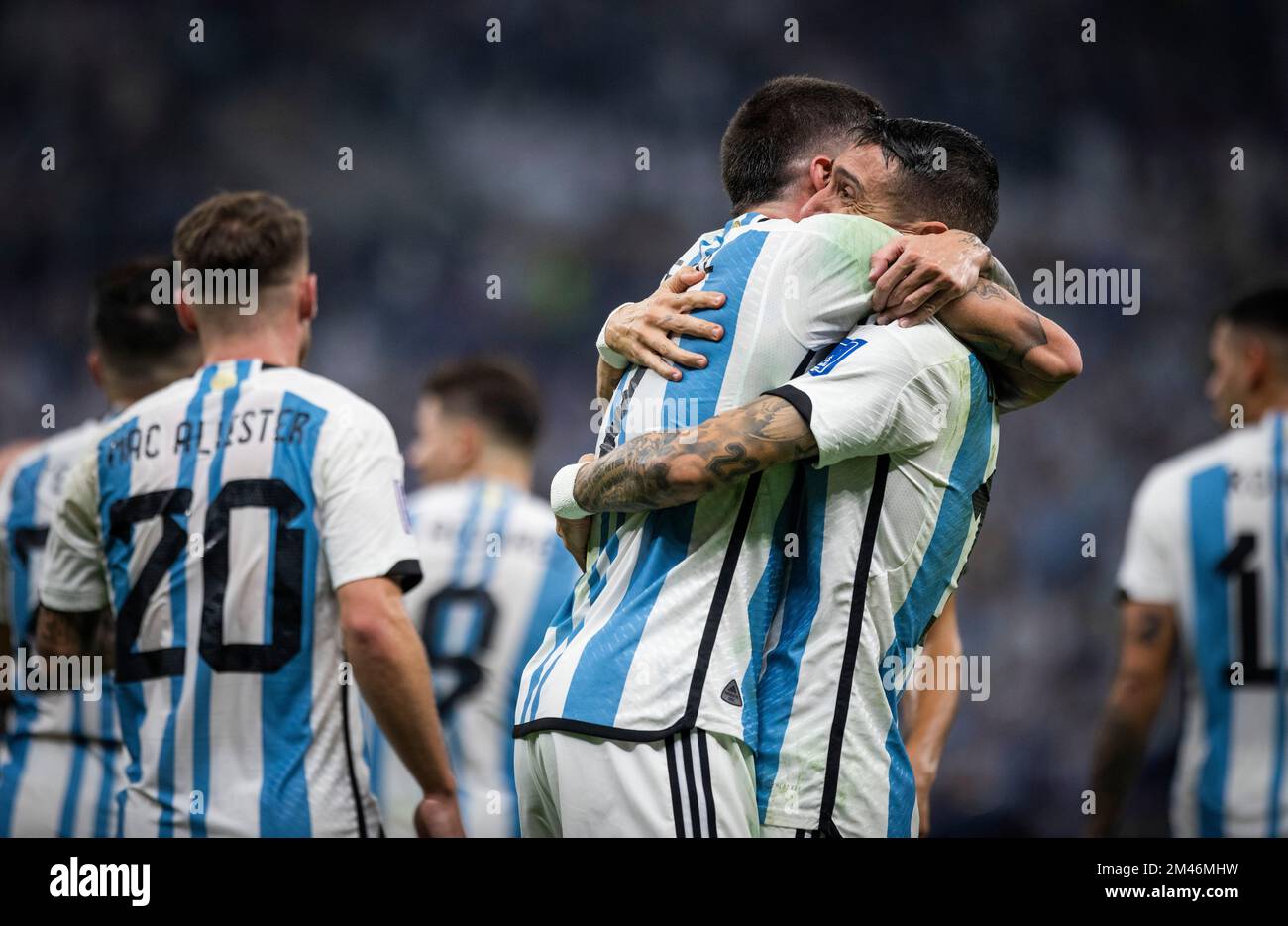 Doha, Qatar. 18th Dec, 2022. Angel Di Maria (Arg) celebrate the goal ...