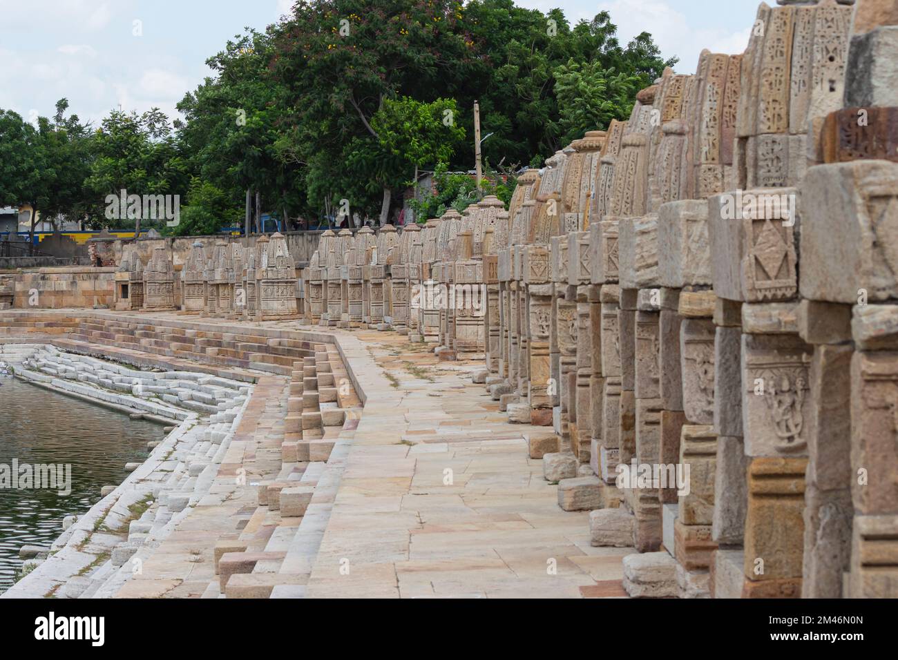 Small Temples around Munsar Lake, Viramgam, Ahmedabad, Gujarat, India ...