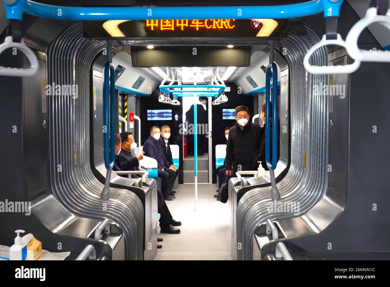 **CHINESE MAINLAND, HONG KONG, MACAU AND TAIWAN OUT** The interior of the Autonomous Rail Rapid ...