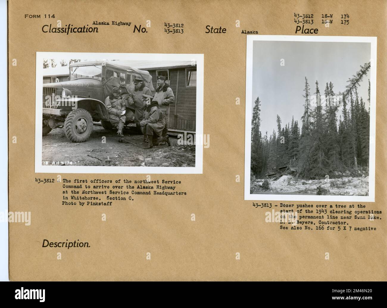 First Officers of Northwest Service Command; Start of Clearing ...