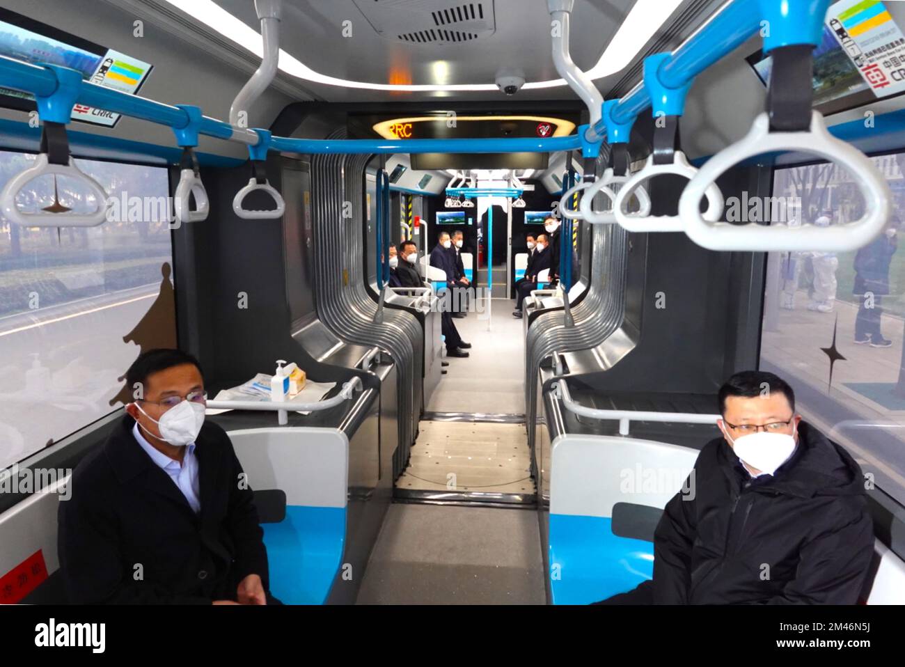 **CHINESE MAINLAND, HONG KONG, MACAU AND TAIWAN OUT** The interior of the Autonomous Rail Rapid ...