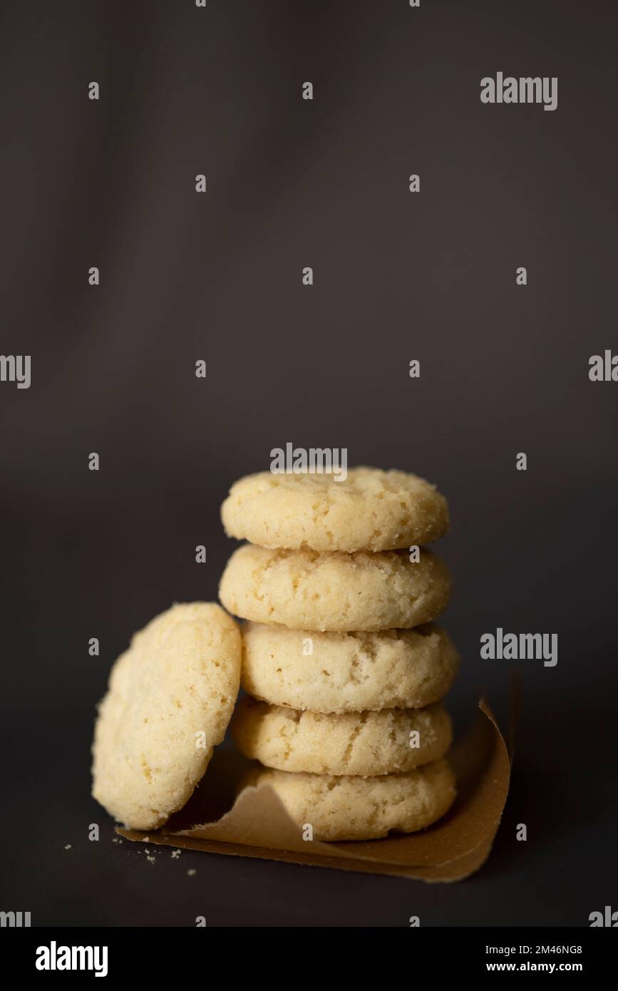 Stack of shortbread cookies Stock Photo - Alamy