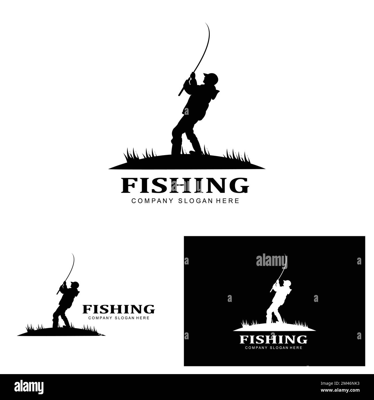 Fishing rod boat silhouette hi-res stock photography and images - Alamy
