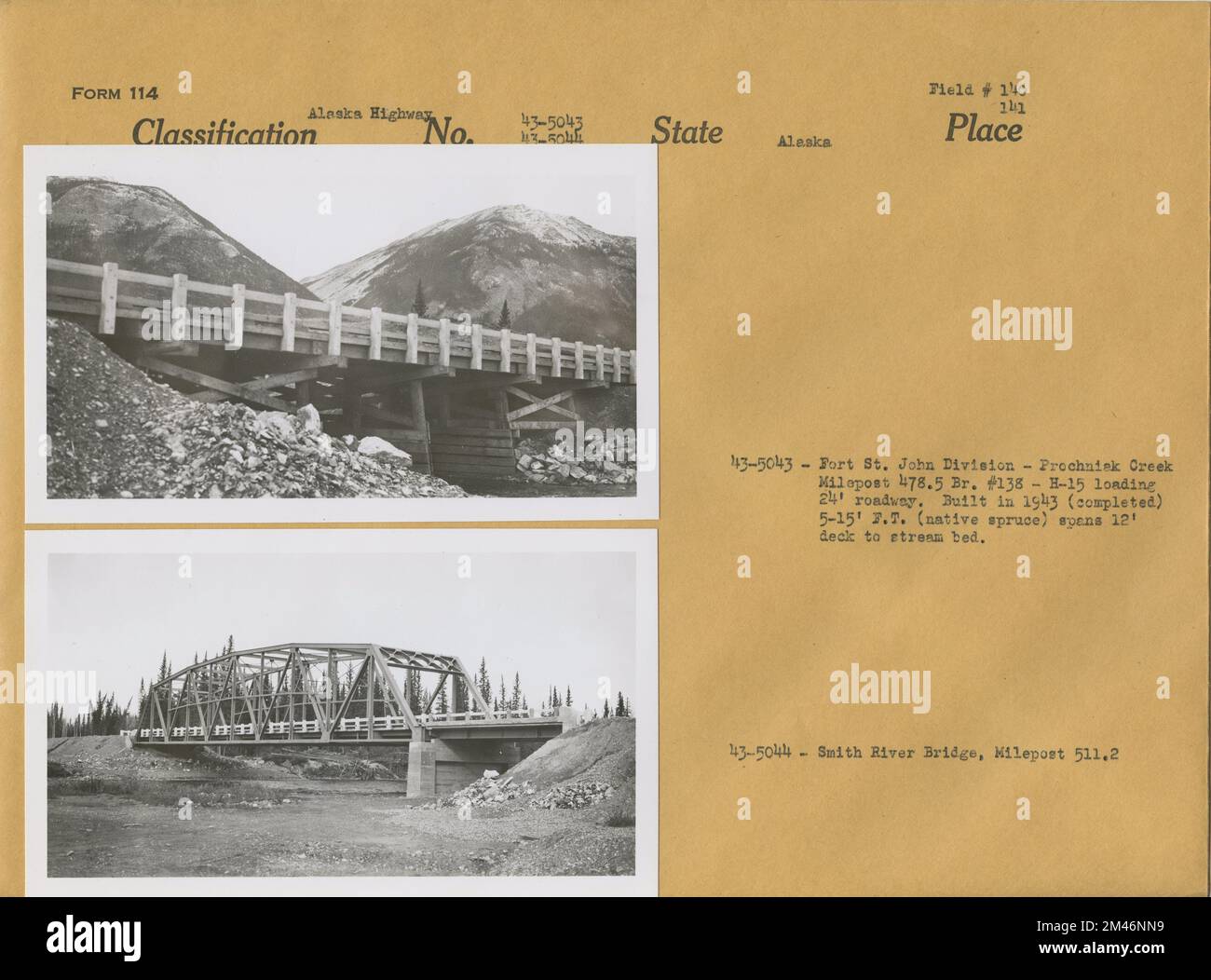 Prochniak Creek Bridge; Smith River Bridge. Original caption: 43-5043 ...