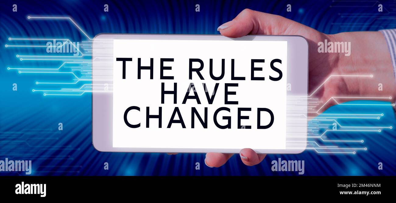 Conceptual caption The Rules Have Changed. Concept meaning the ... Conceptual caption The Rules Have Changed. Concept meaning the ...