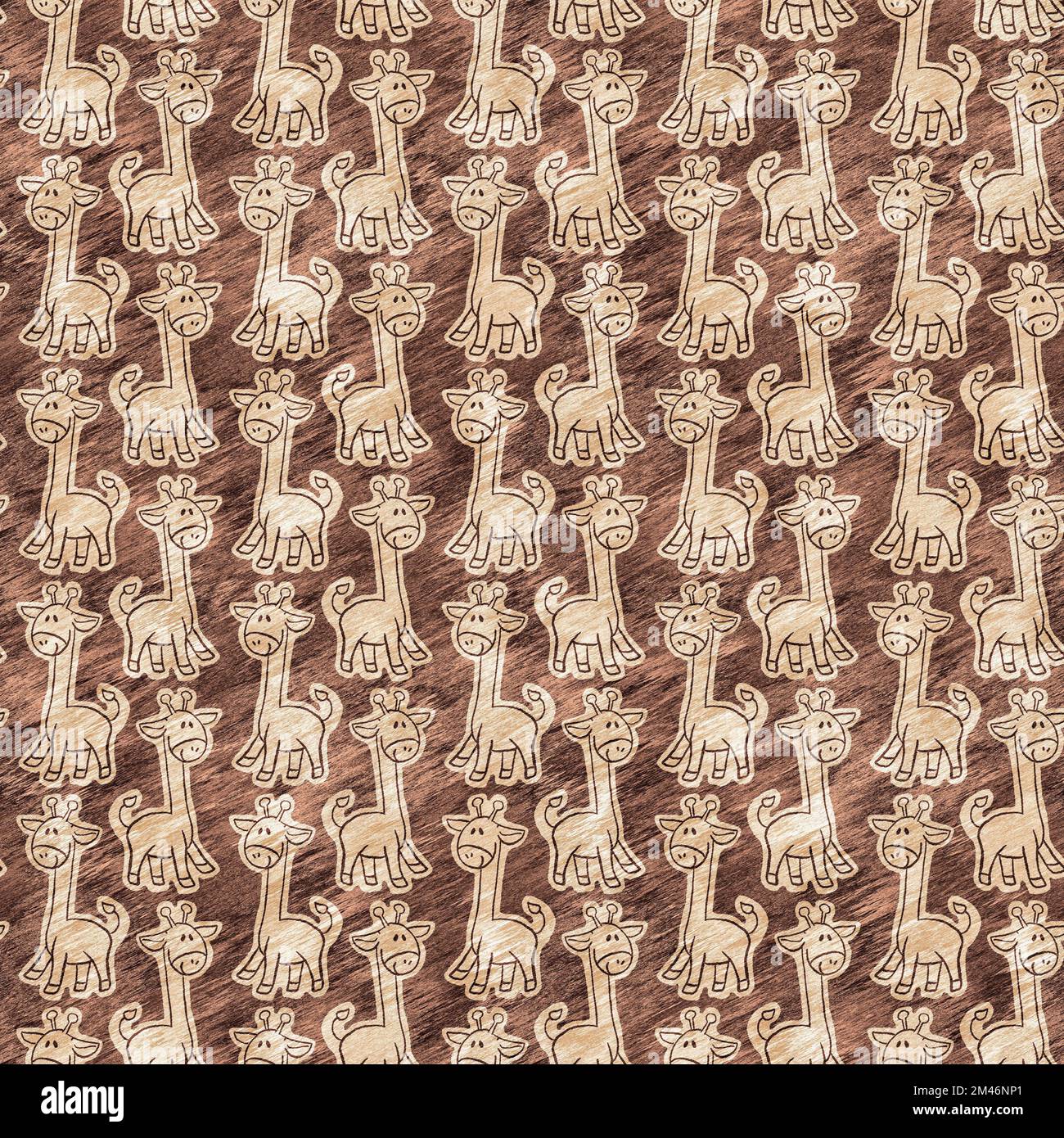 Cute safari wild giraffe animal pattern for babies room decor. Seamless ...