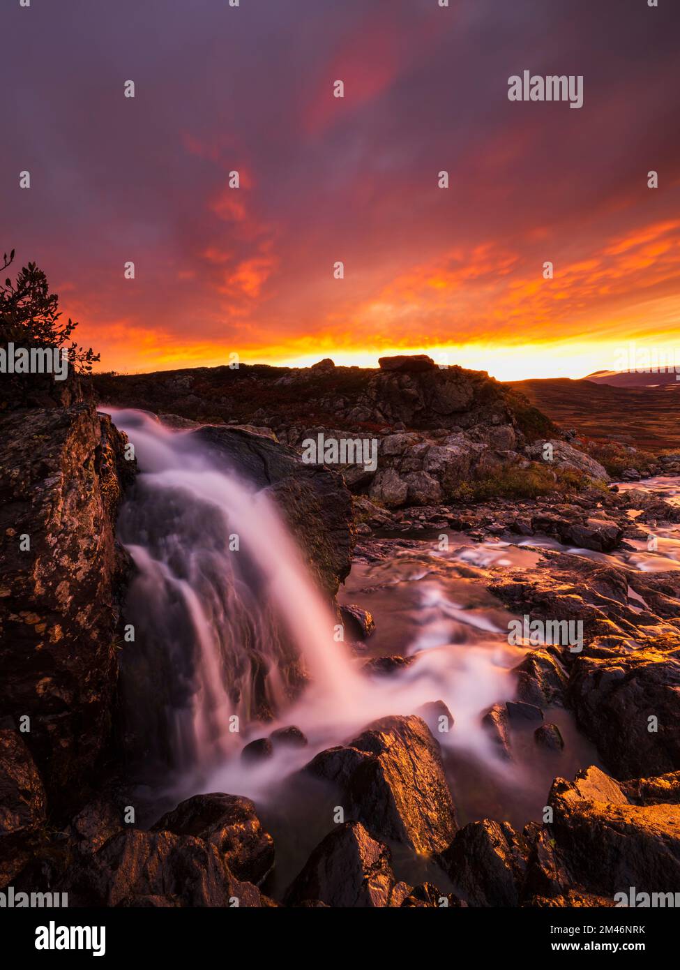 Sunset waterfall hi-res stock photography and images - Alamy