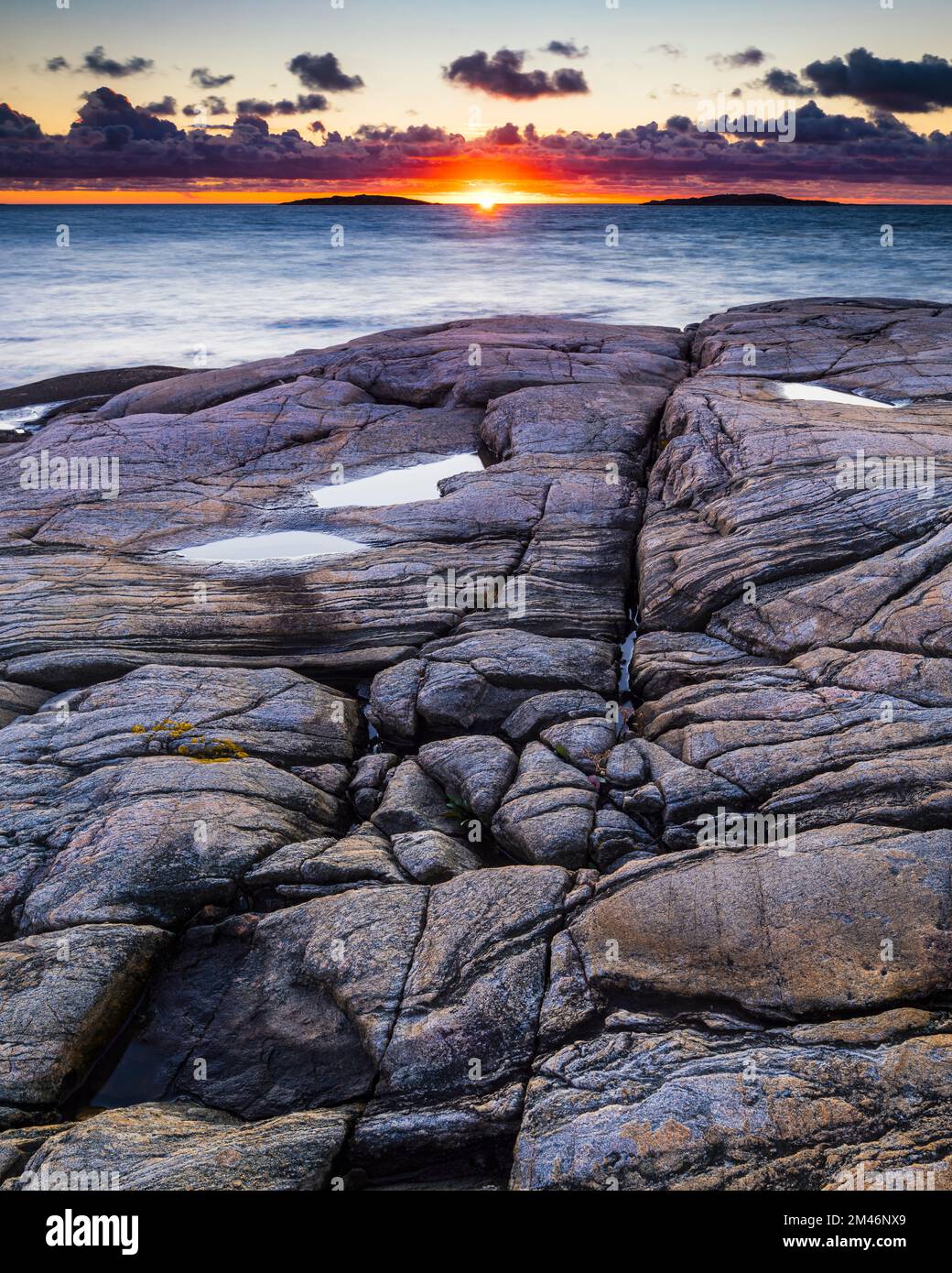 Sunset over sea Stock Photo - Alamy