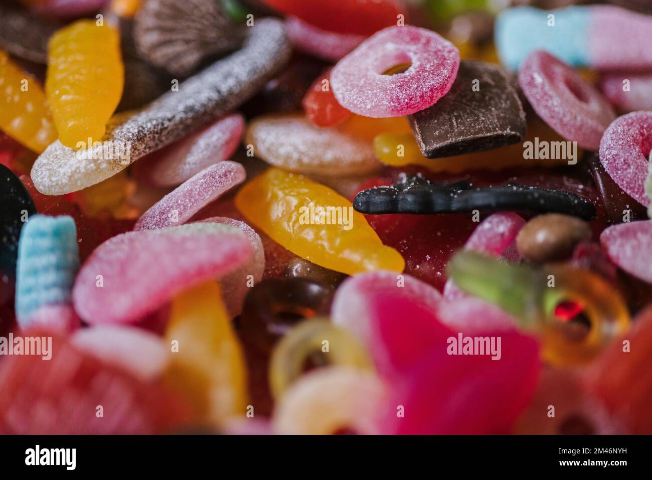 Assorted candies background Stock Photo - Alamy