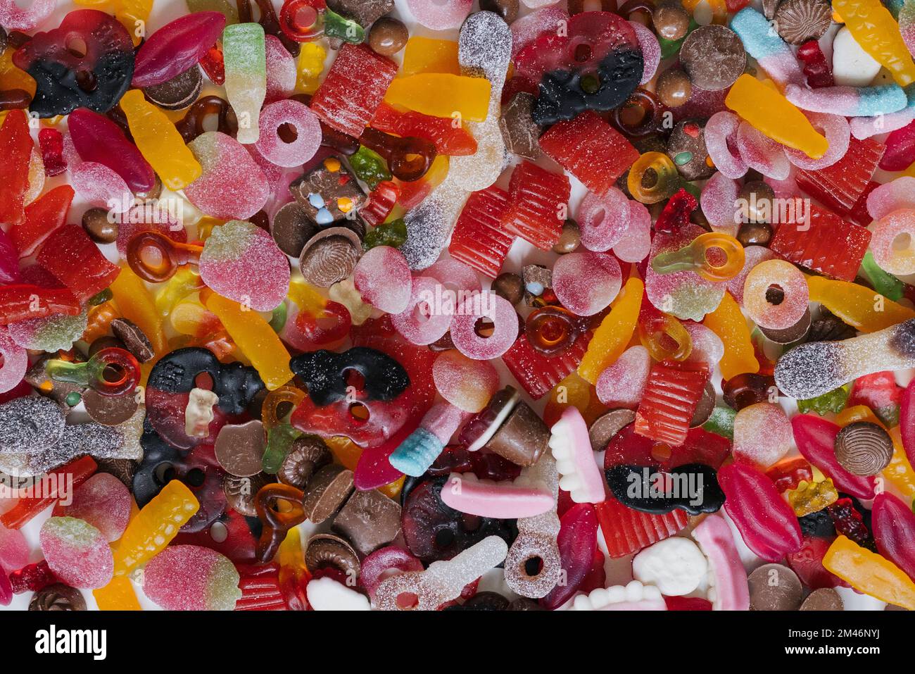 Assorted candies background Stock Photo - Alamy
