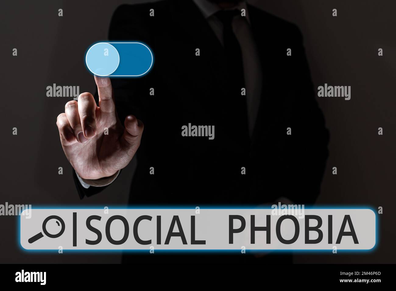 Conceptual display Social Phobia. Business showcase overwhelming fear ...