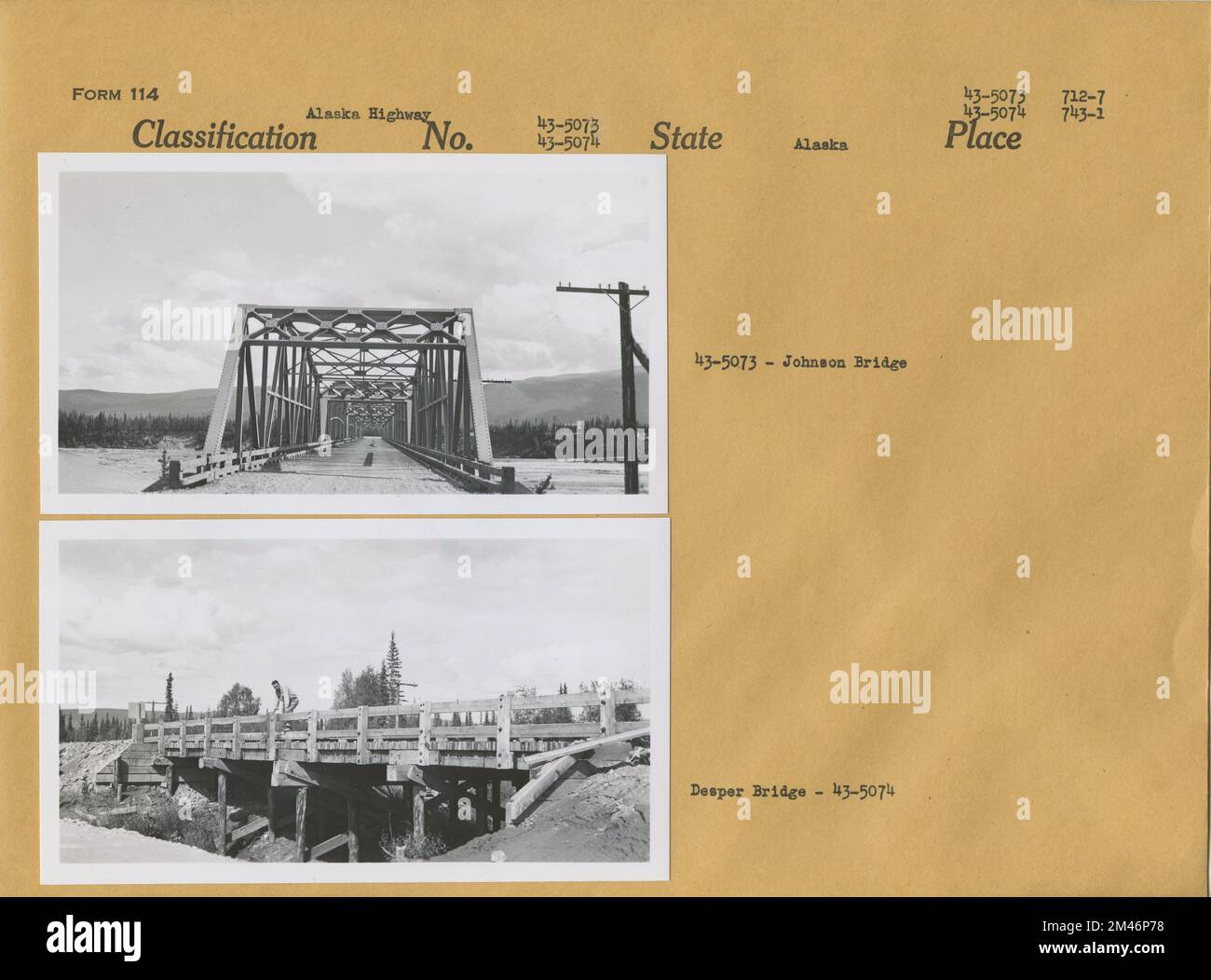 Johnson Bridge; Desper Bridge. State: Alaska Stock Photo - Alamy