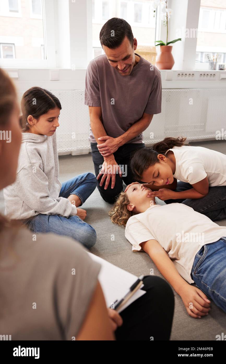 Teachers giving first aid training Stock Photo - Alamy