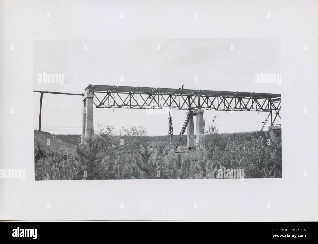 Teslin River Bridge Under Construction. State: Alaska Stock Photo - Alamy