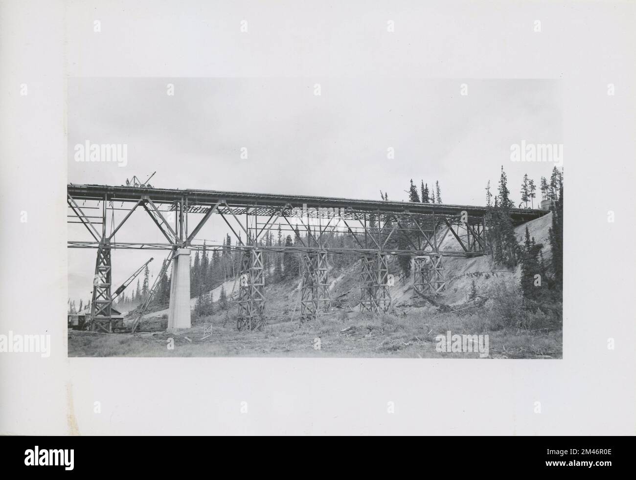 Teslin River Bridge Under Construction. State: Alaska Stock Photo - Alamy