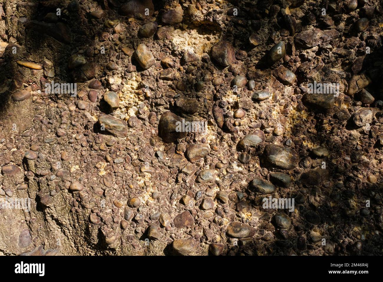 Close up of the cliff stone surface, a natural phenomenon caused by the ...