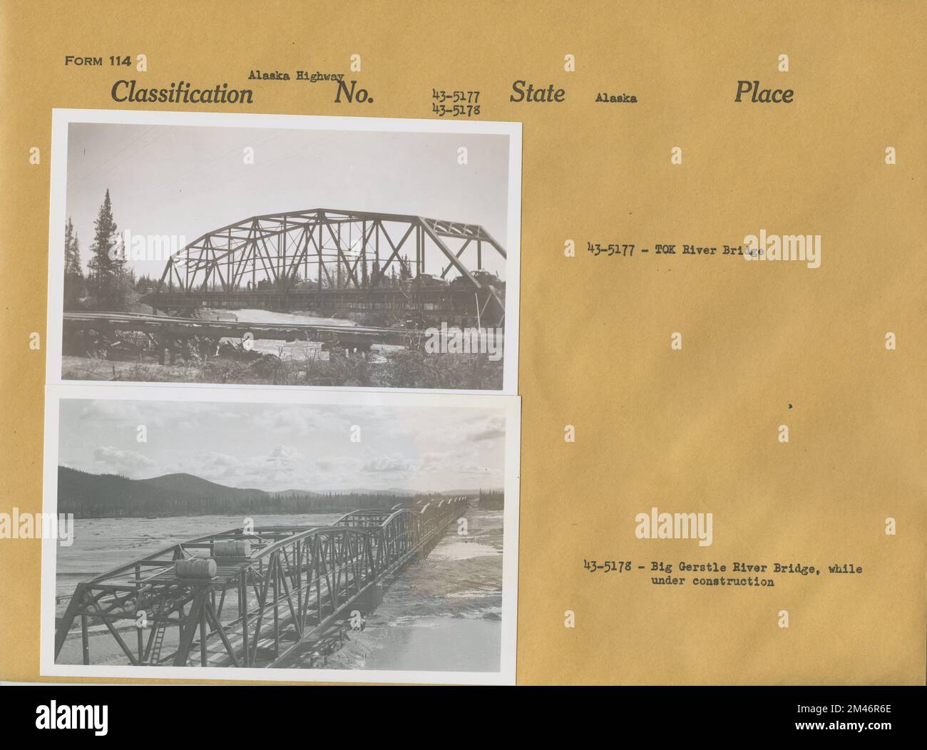 Tok River Bridge; Big Gerstle River Bridge While Under Construction ...