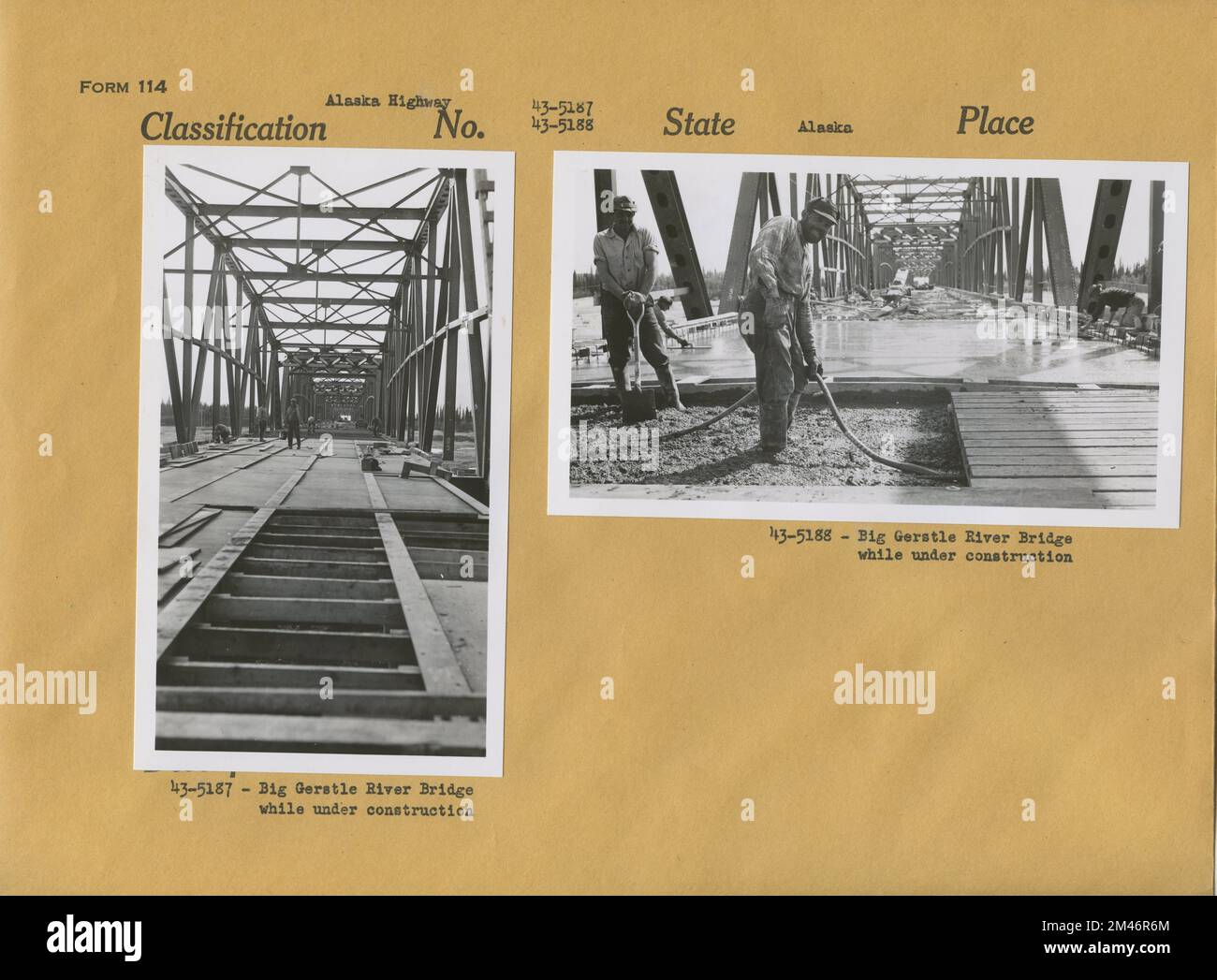 Big Gerstle River Bridge While Under Construction. State: Alaska Stock ...
