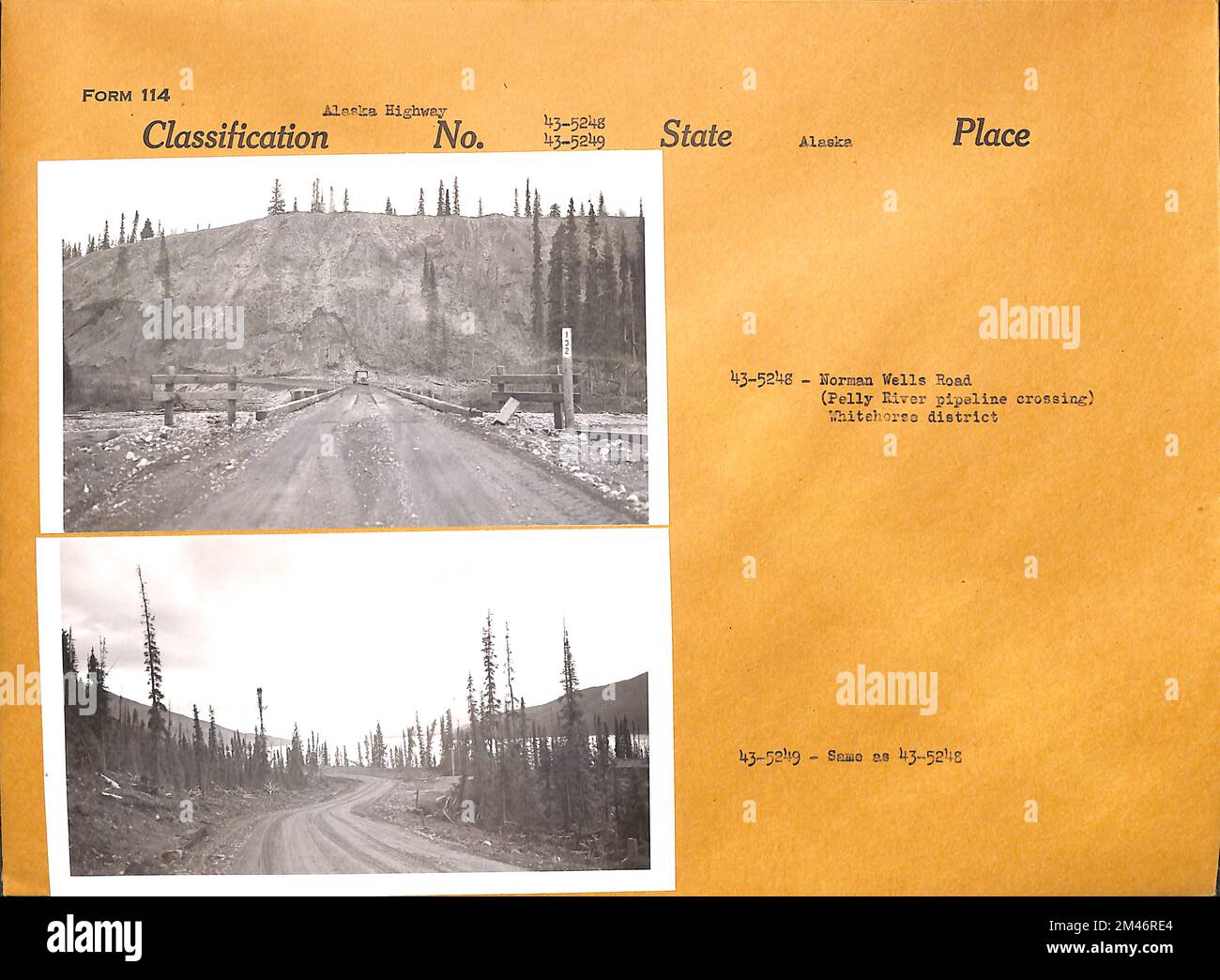 Norman Wells Road (Pelly River pipeline crossing) Whitehorse district ...