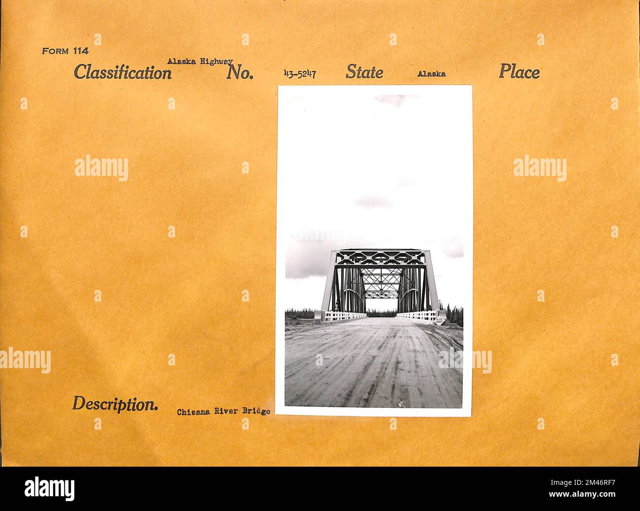 Chisana River Bridge. State: Alaska Stock Photo - Alamy