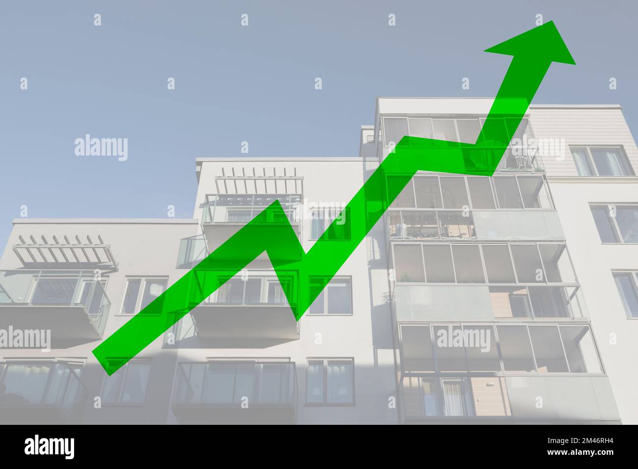 Arrow against residential building Stock Photo - Alamy