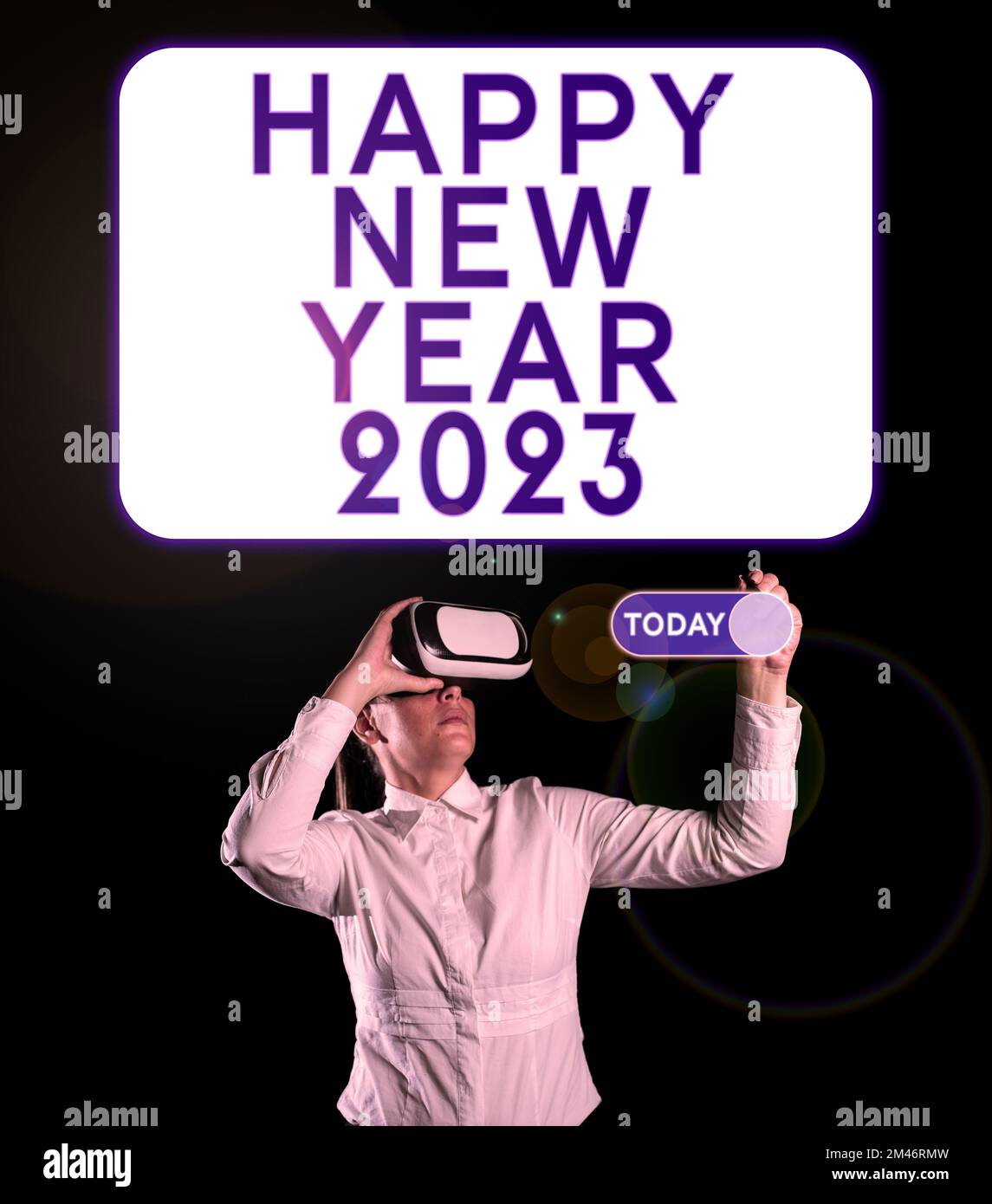 Conceptual caption Happy New Year 2023. Business overview Greeting ...