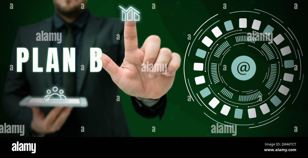 Conceptual display Plan B. Business concept ones Backup plan or ...