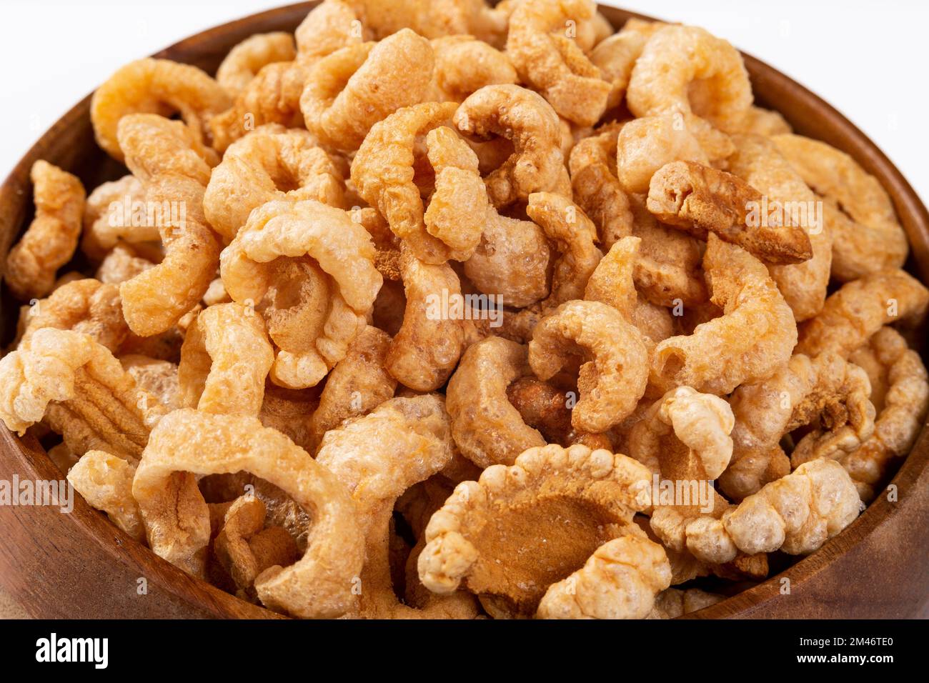 Tasty Snacks - Crispy Pork Cracklings; Dehydrated Pigskin Stock Photo ...