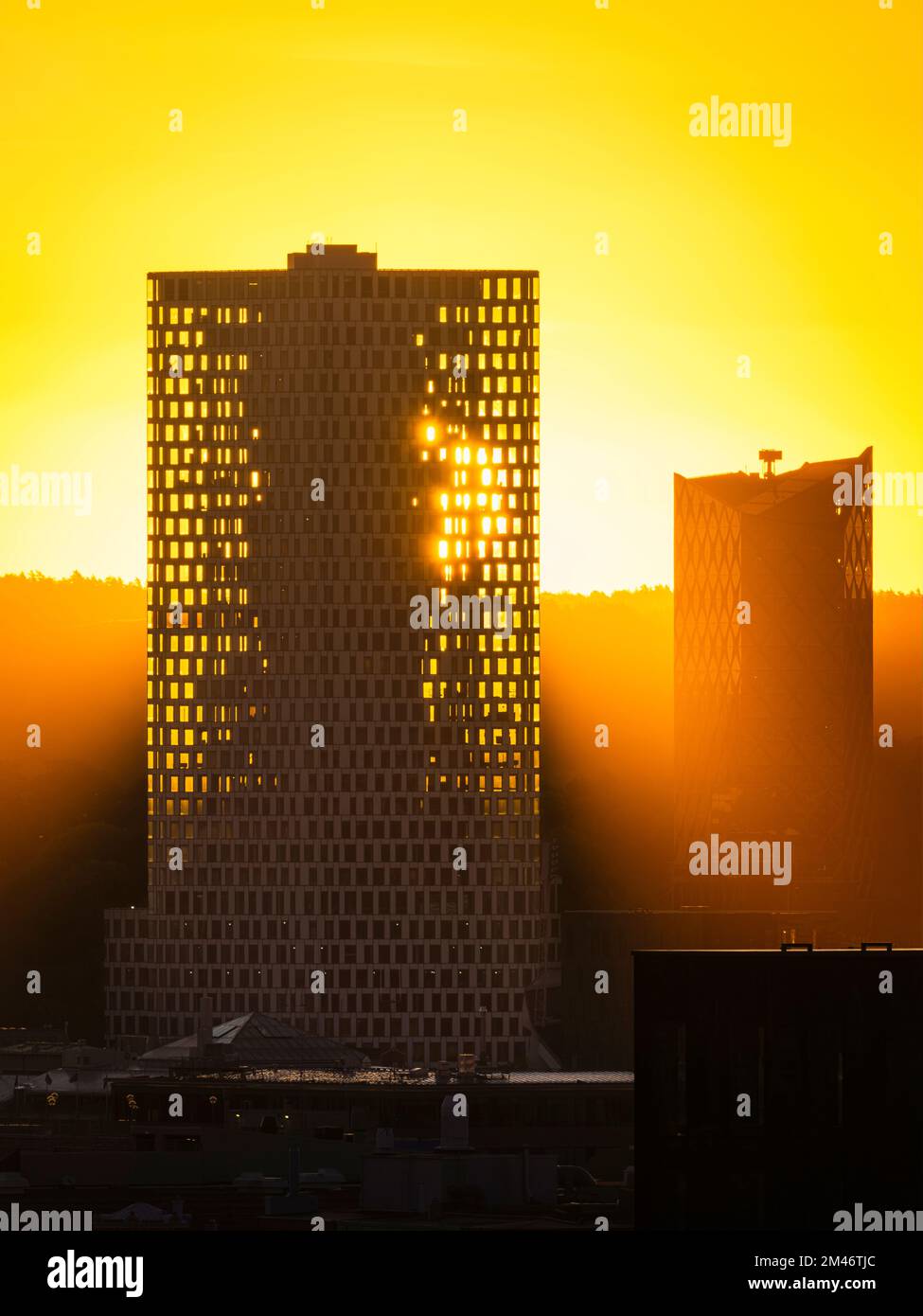 Skyscrapers at sunset Stock Photo - Alamy