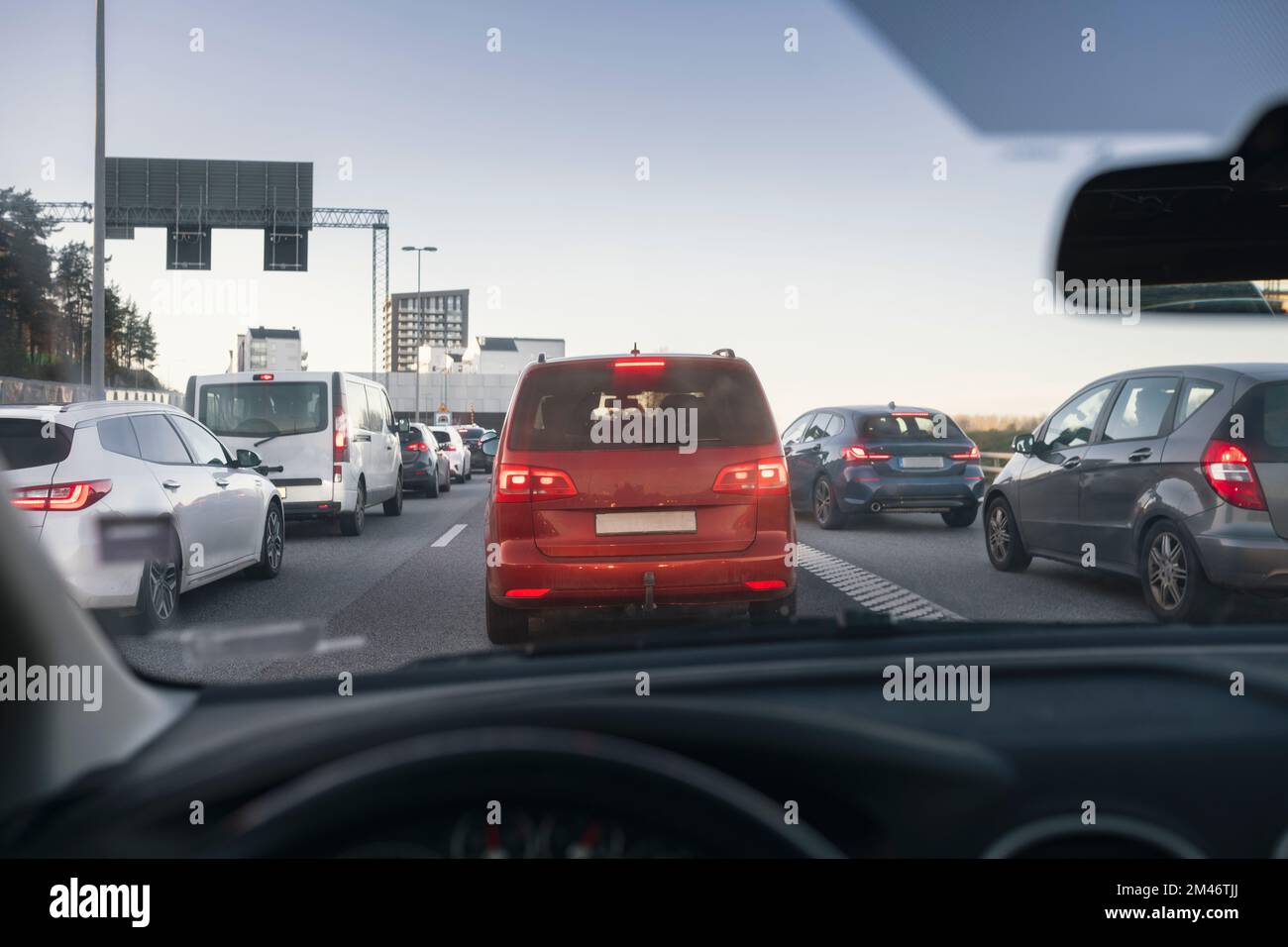 Cars stuck in traffic jam on motorway Stock Photo - Alamy Cars stuck in traffic jam on motorway Stock Photo - Alamy