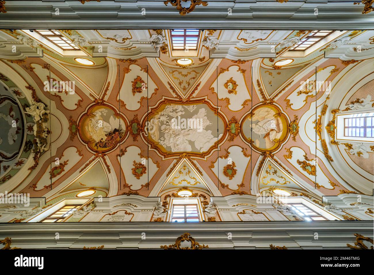 Central nave decorated vault - Church of the Jesuit college (Chiesa del ...