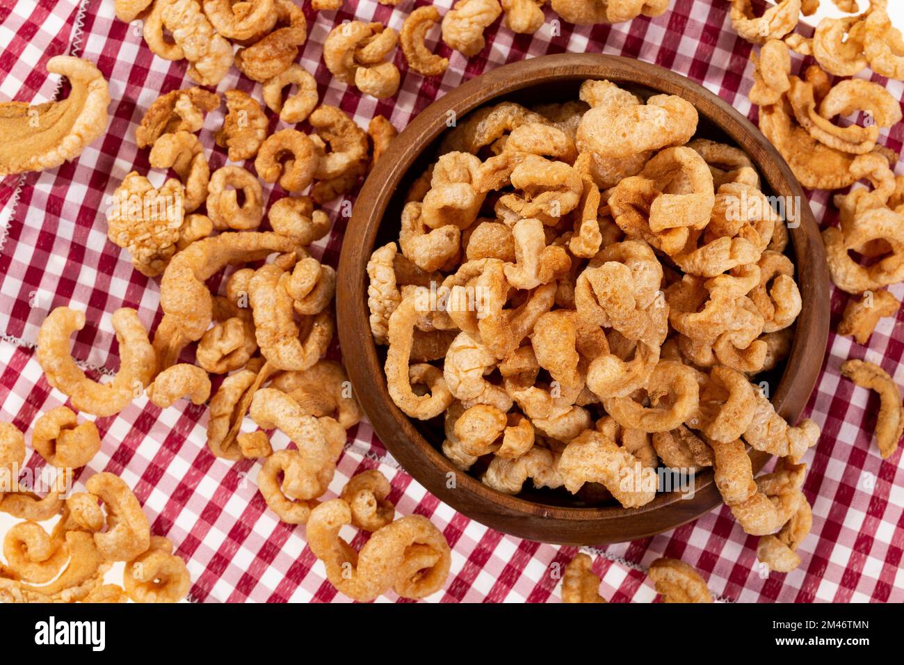 Tasty Snacks - Crispy Pork Cracklings; Dehydrated Pigskin Stock Photo ...