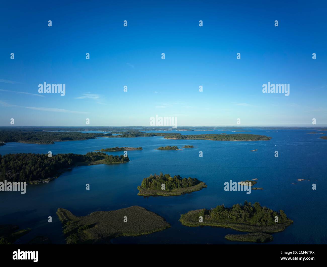 Aerial calm lake islands in hi-res stock photography and images - Alamy