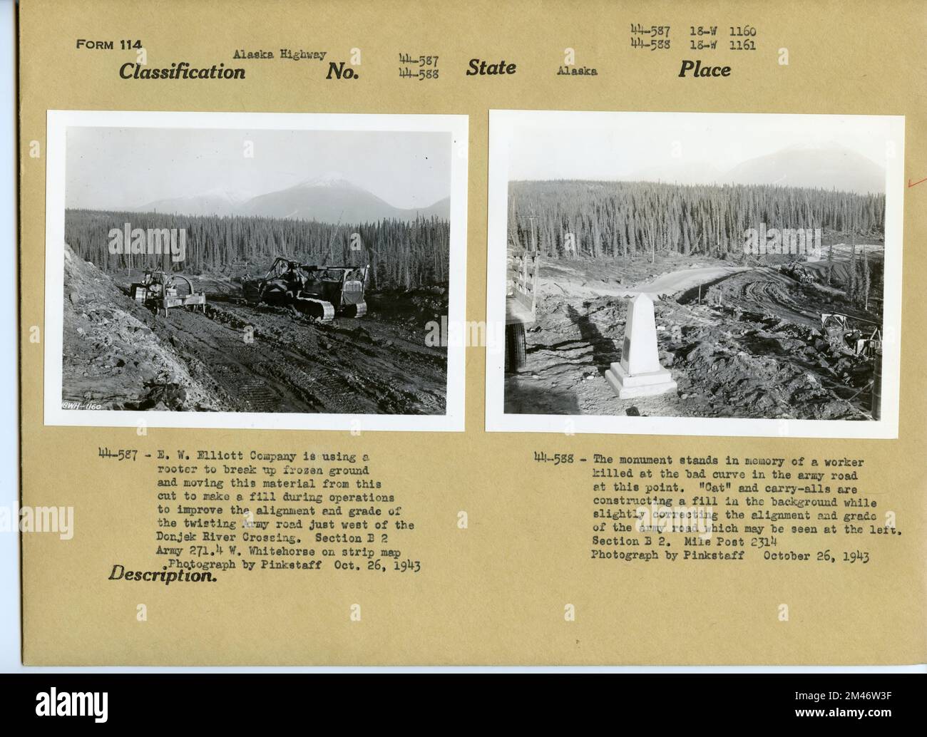 Improving Alignment and Grade of Army Roads. Original caption: 44-587 ...
