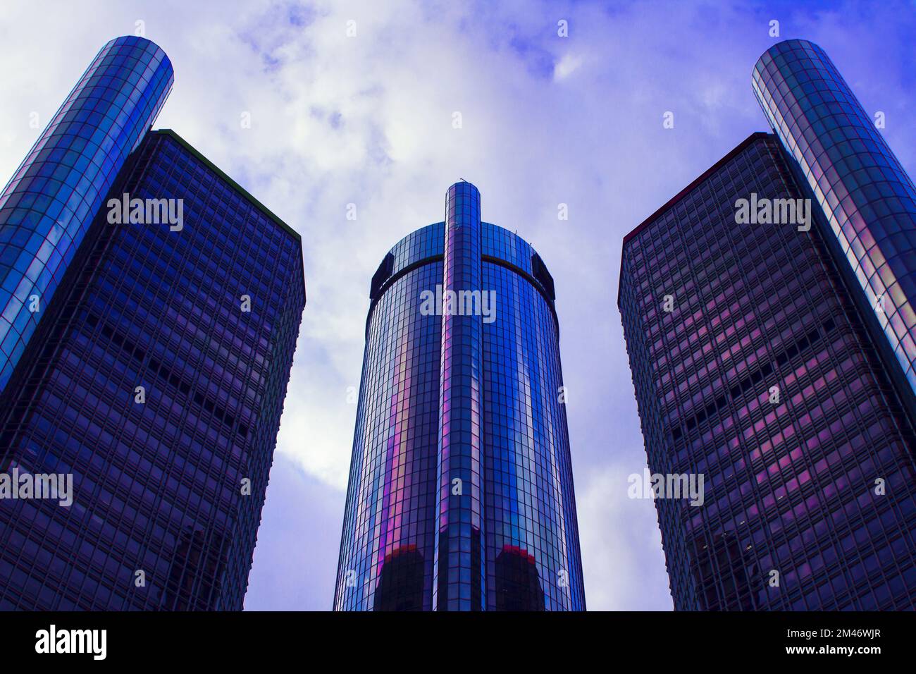 Renaissance Building in Detroit Colored Stock Photo - Alamy