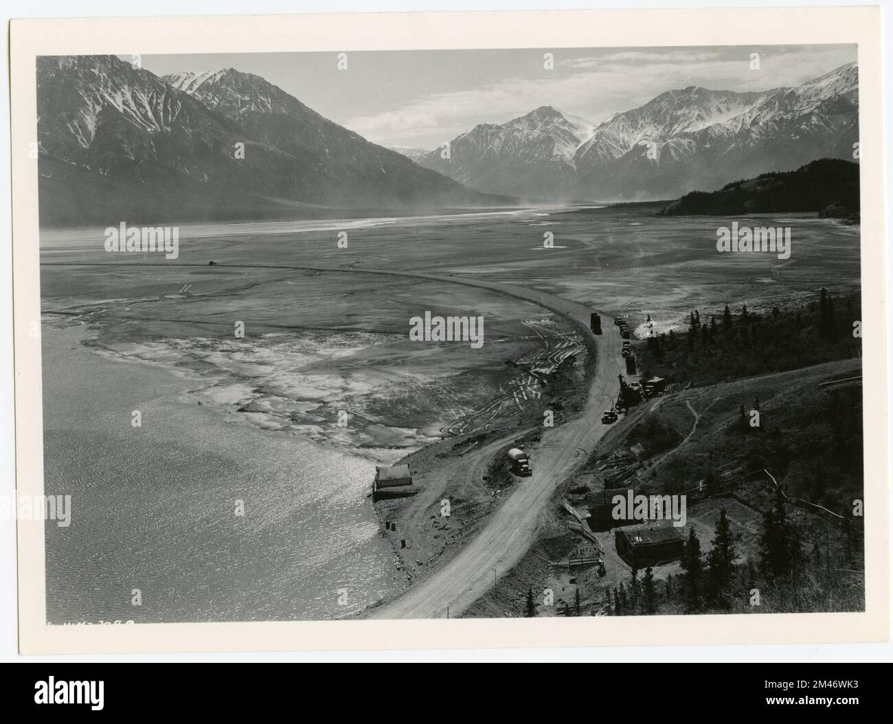 Fill Across the Slims River Silt Flats. Original caption: The fill ...