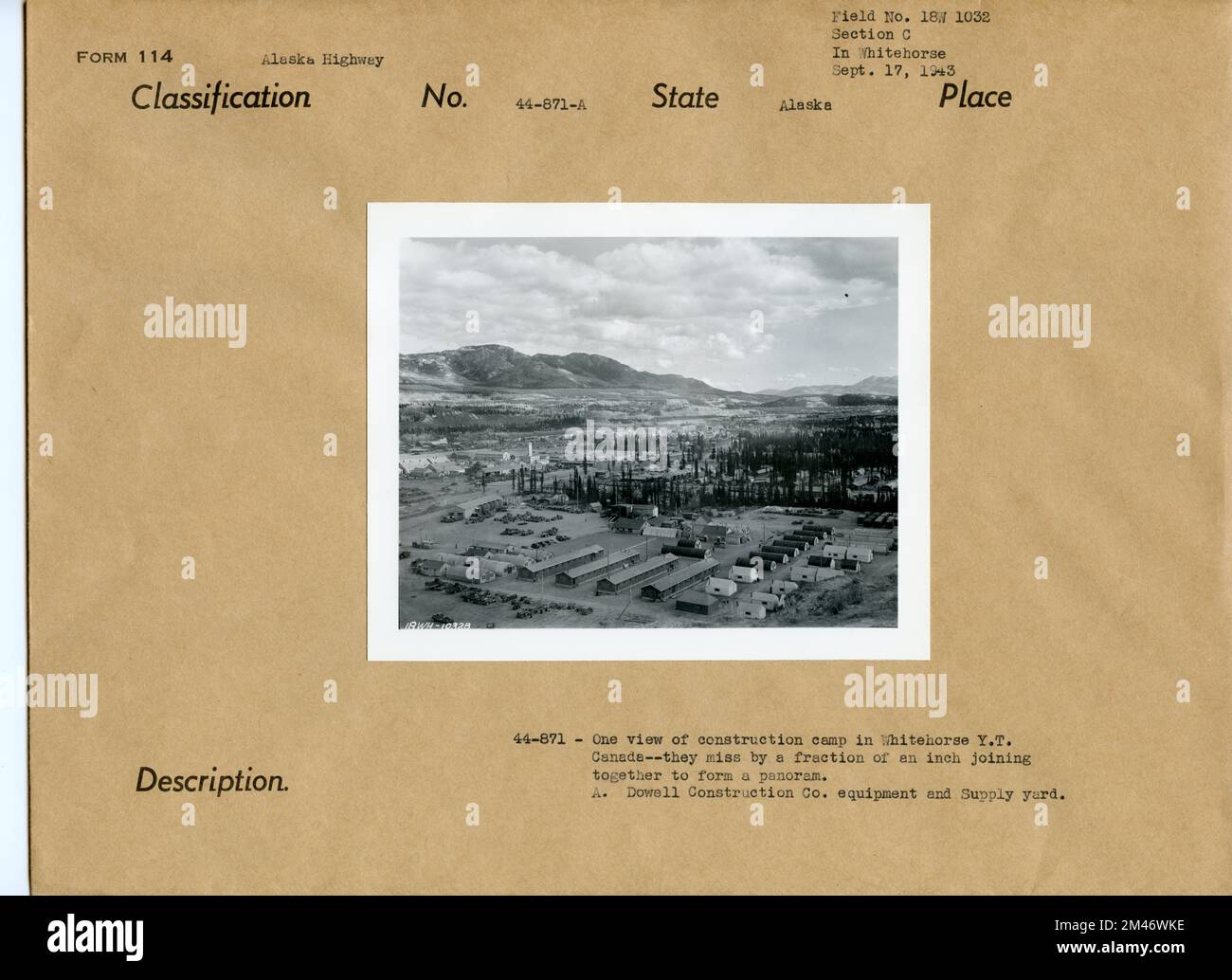 Construction Camp in Whitehorse, Yukon Territory, Canada. Original ...