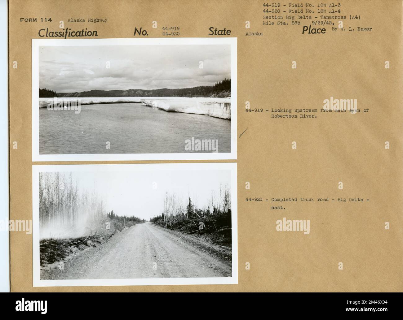 View from Robertson River Bridge; Completed Road Ten Miles East of Big ...