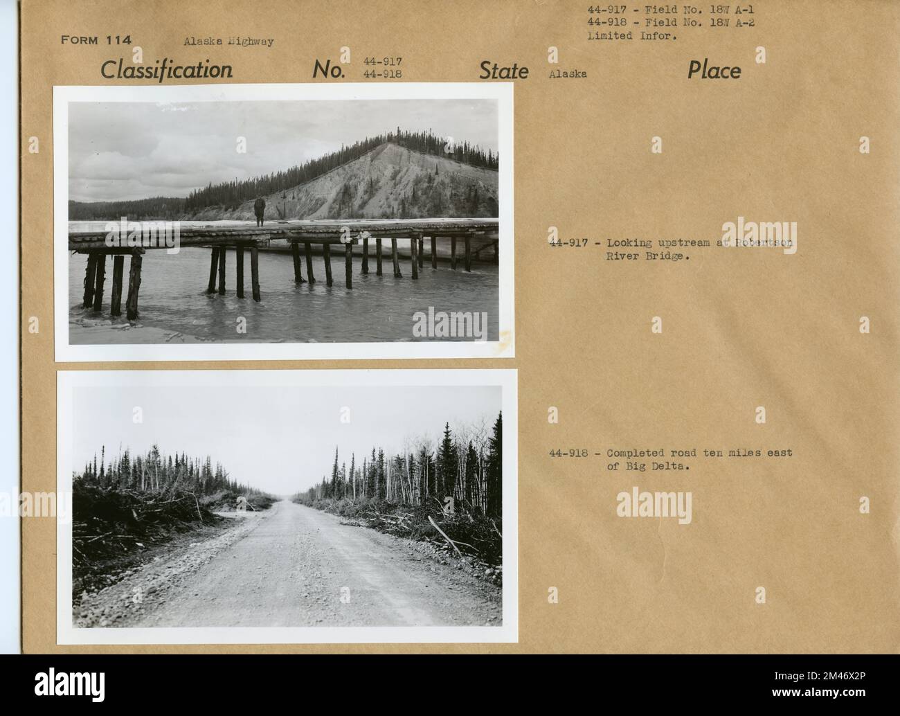 View from Robertson River Bridge; Completed Road Ten Miles East of Big ...