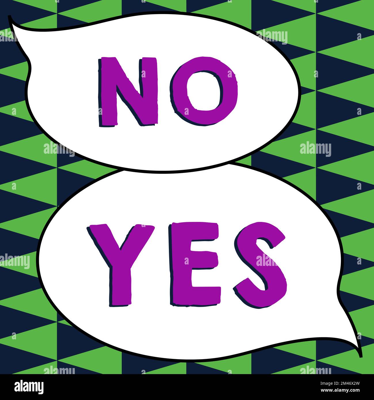 Inspiration showing sign No Yes. Concept meaning Answering question ...