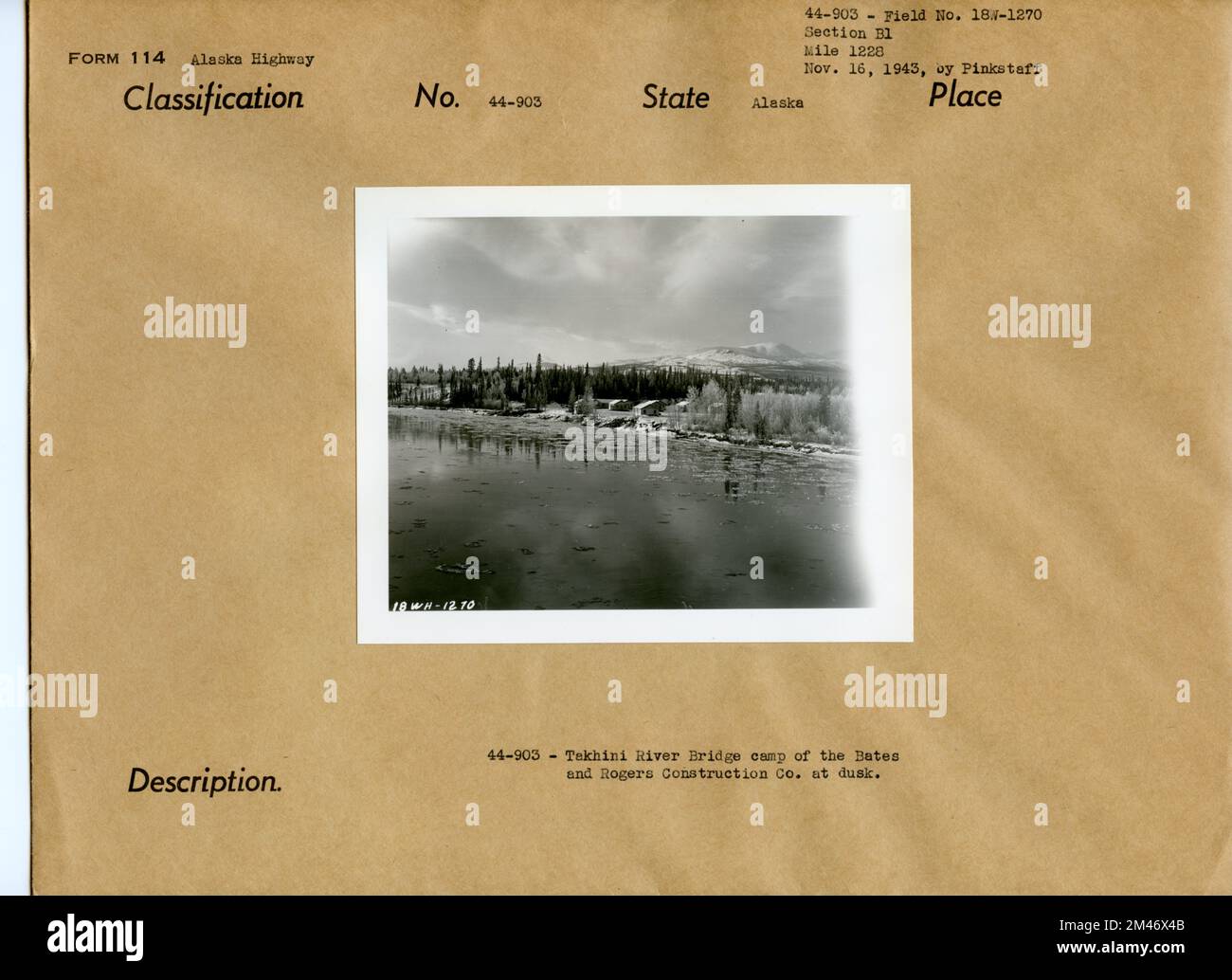 Takhini River Bridge Camp. Original caption: Takhini River Bridge camp ...