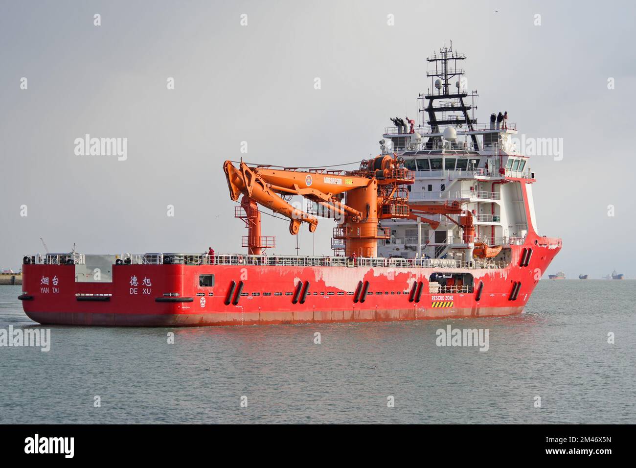 YANTAI, CHINA - DECEMBER 18, 2022 - Dexu, an all-electric oil spill ...