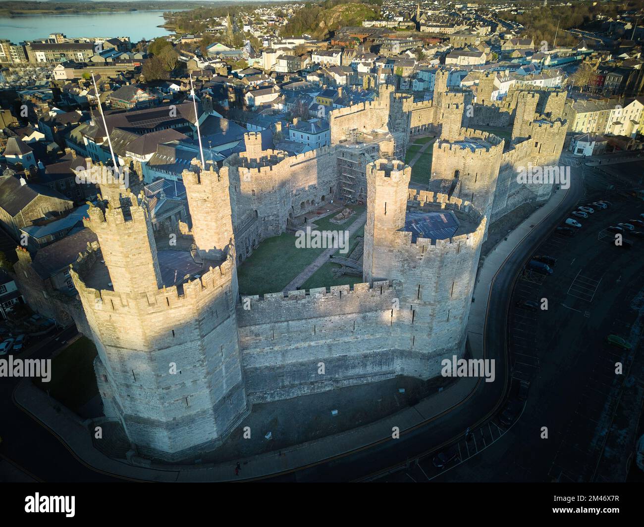 The medieval fortress castle and palace built by king Edward I of ...